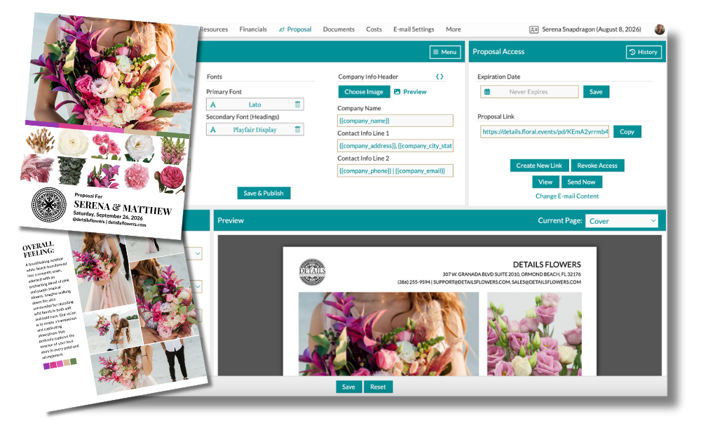 Features by Details Flowers Software